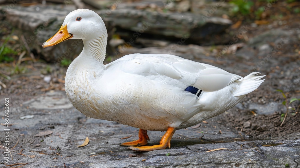 Large white heavy duck also known as America Pekin, Long Island Duck ...