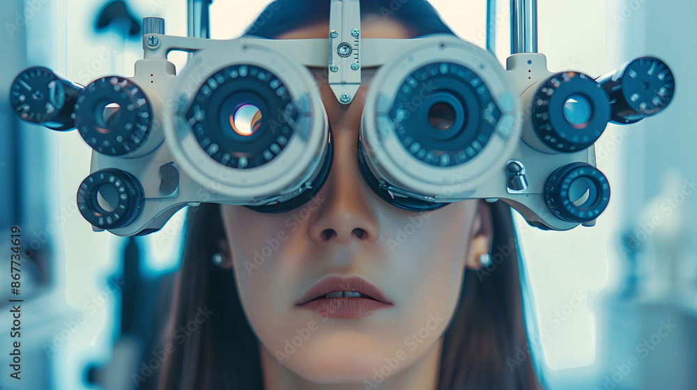 During a vision test at an optician's office,individuals undergo ...