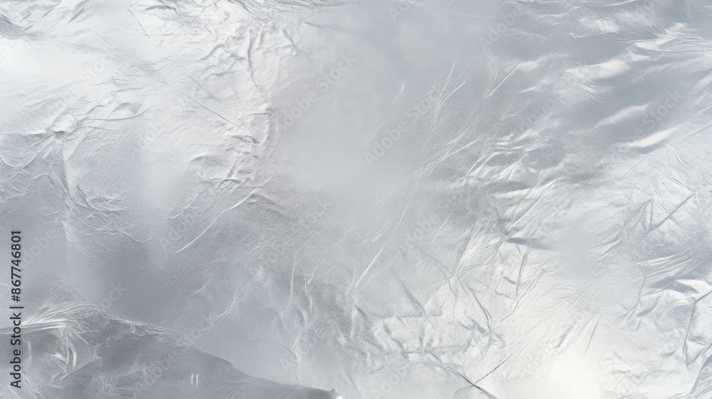Showcasing a softly crumpled silver foil texture, this image emphasizes ...