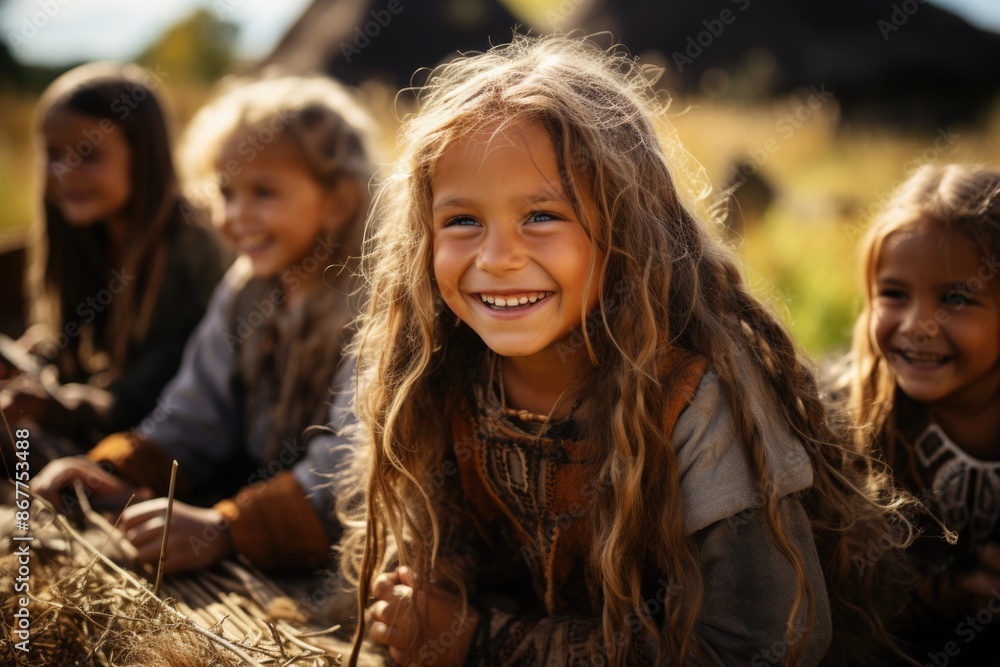 Saga of youth - viking children embracing lifestyle of their ancestors ...