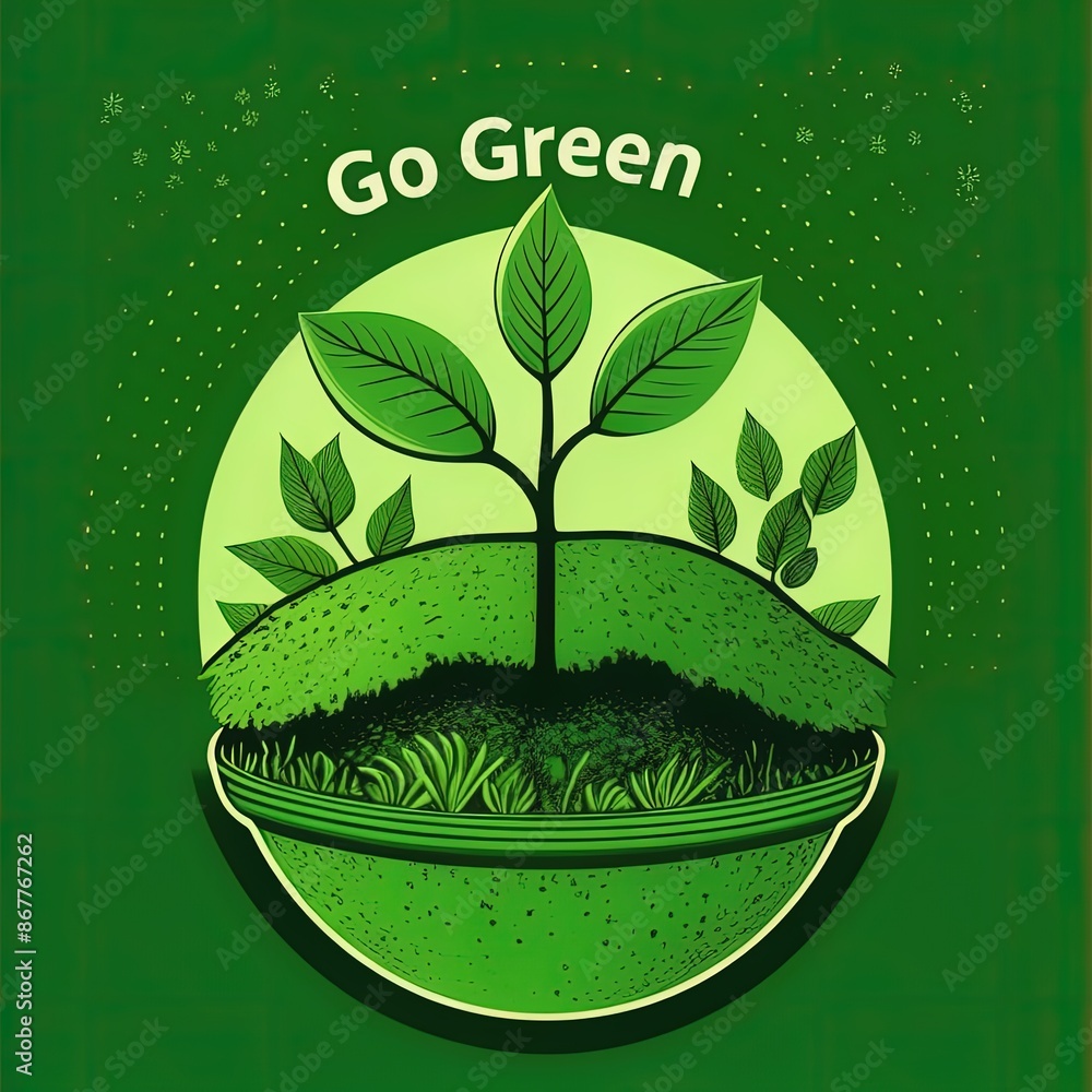 Go Green logo. Save the Planet. Good for Go Green Campaign Needs. Eco ...