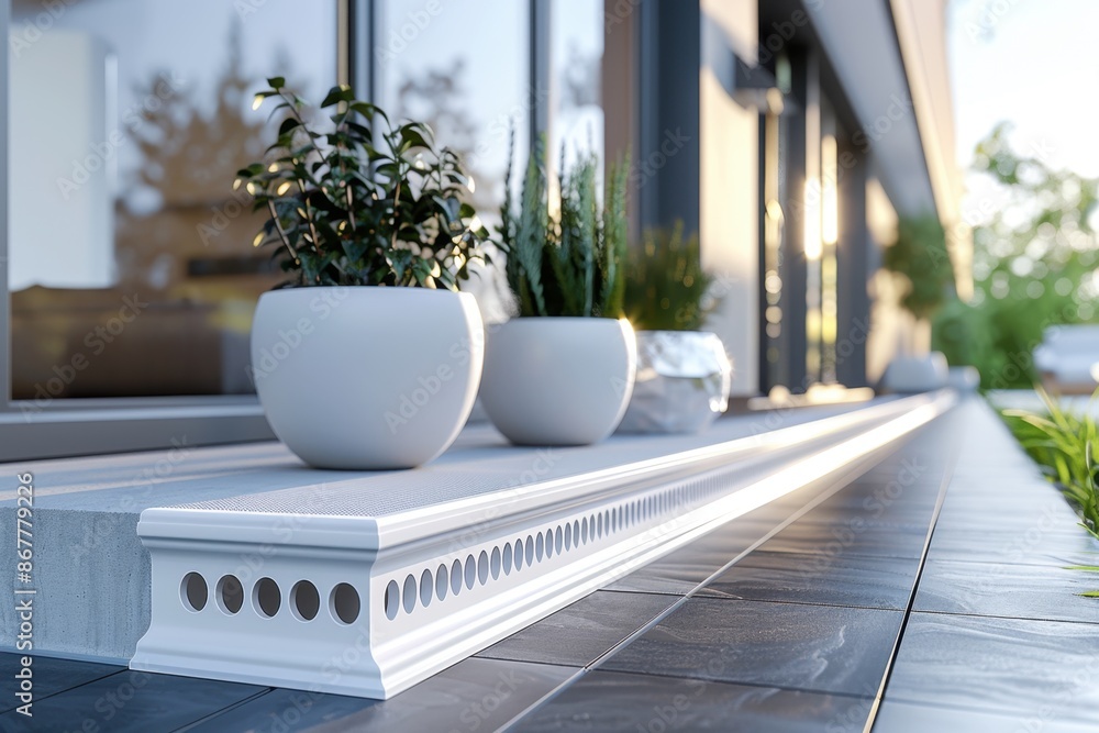 Cellular PVC trim with a minimalistic design, highlighting its smooth ...