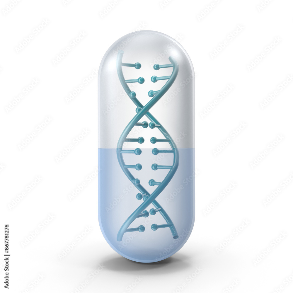 Realistic 3D DNA Model PNG Images | High-Quality DNA Modeling ...