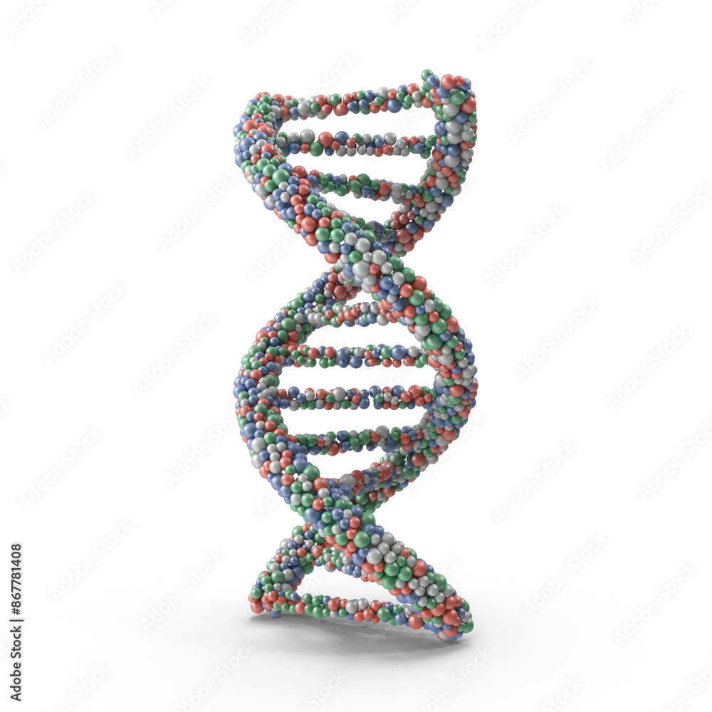 Realistic 3D DNA Model PNG Images | High-Quality DNA Modeling ...