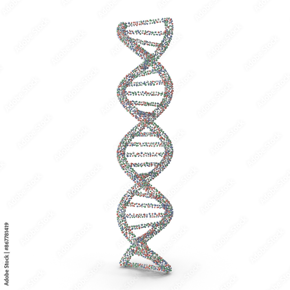 Realistic 3D DNA Model PNG Images | High-Quality DNA Modeling ...