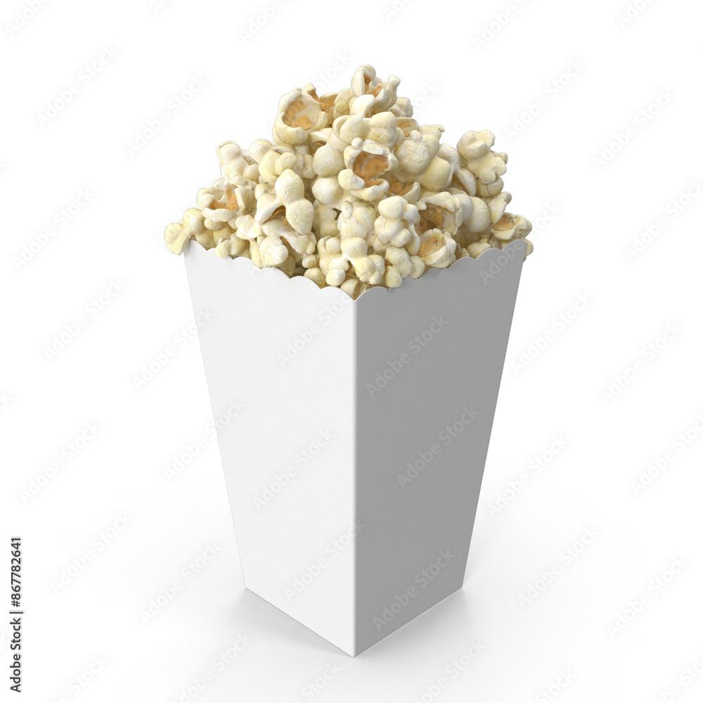 Realistic 3D Movie Popcorn and Medium Mug PNG Images | High-Quality ...