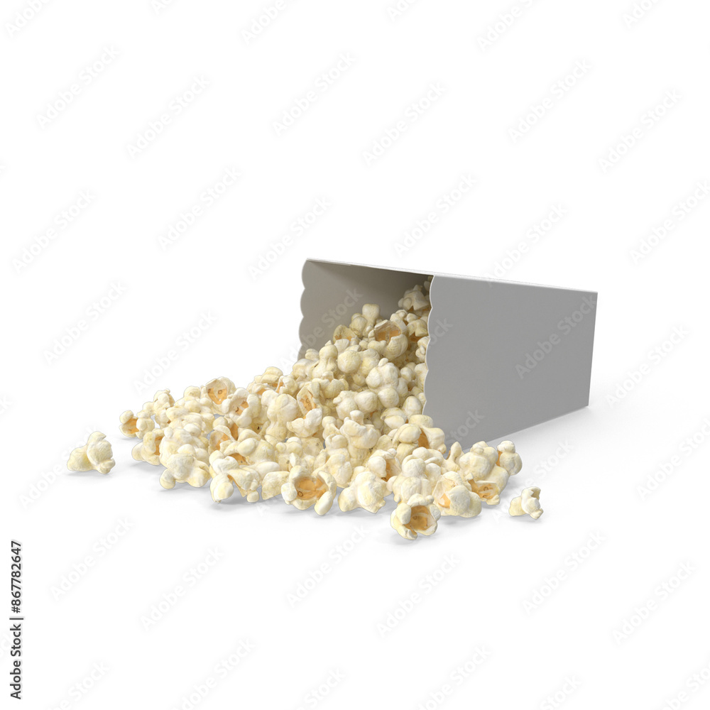 Realistic 3D Movie Popcorn and Medium Mug PNG Images | High-Quality ...