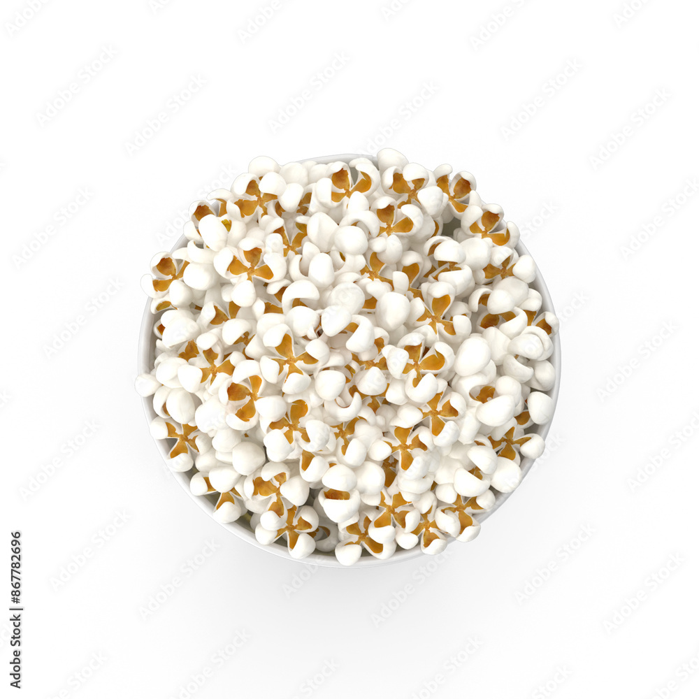 Realistic 3D Movie Popcorn and Medium Mug PNG Images | High-Quality ...