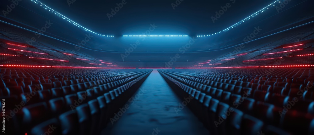 Experience the thrill of competition in a cyber stadium, where dreams ...