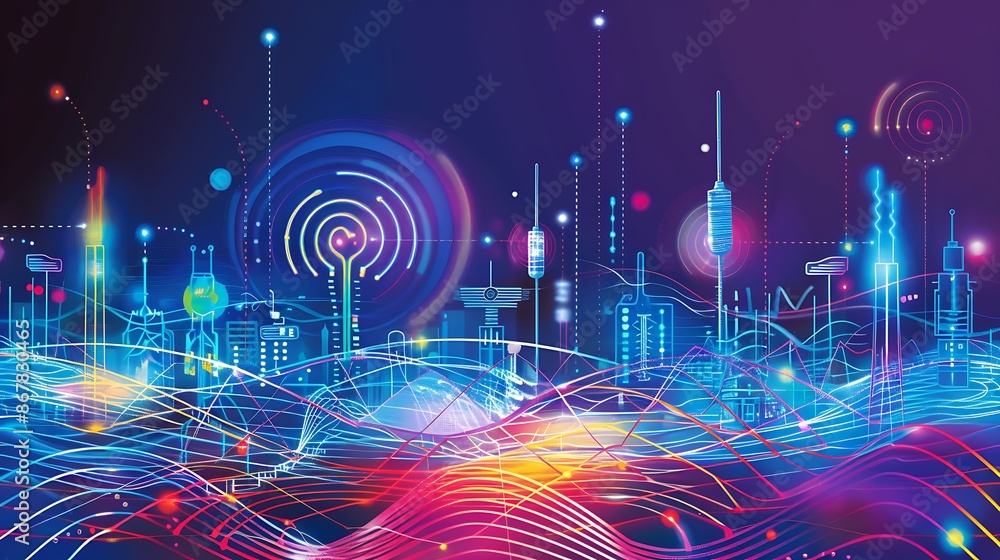 Visual aid focusing on Radio Waves highlighting their properties ...