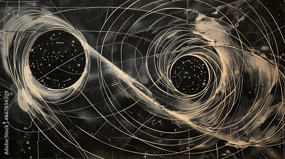 Educational chart on General Relativity illustrating the curvature of ...