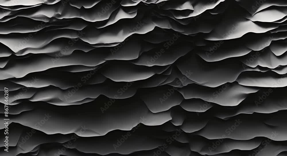 Vertical Black crumbled paper background texture Black crumpled paper ...