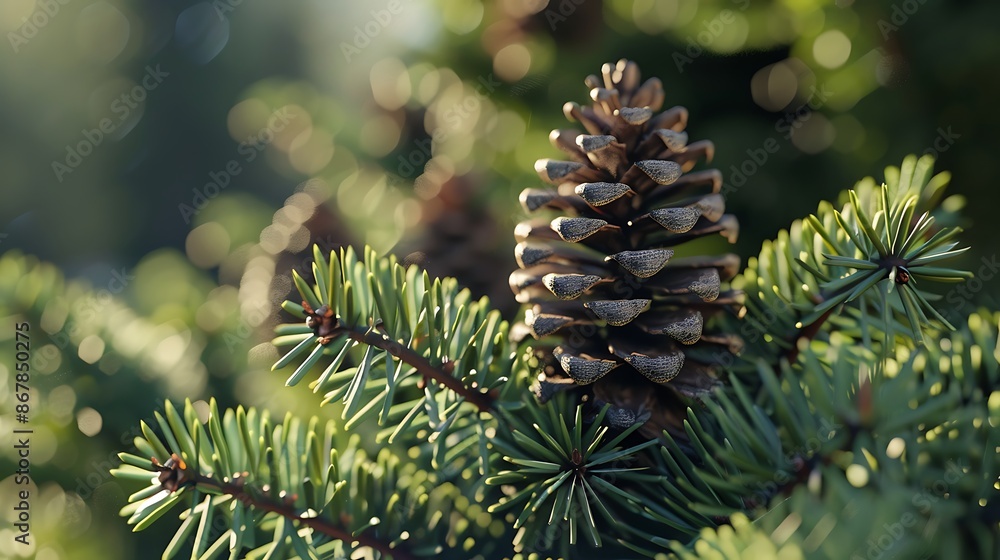 Visual aid Spruce Tree Picea abies illustrating conical shape native ...