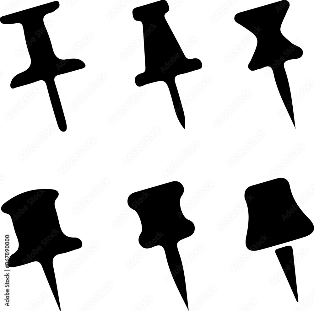 Icon set of pins for location position destination map label direction ...