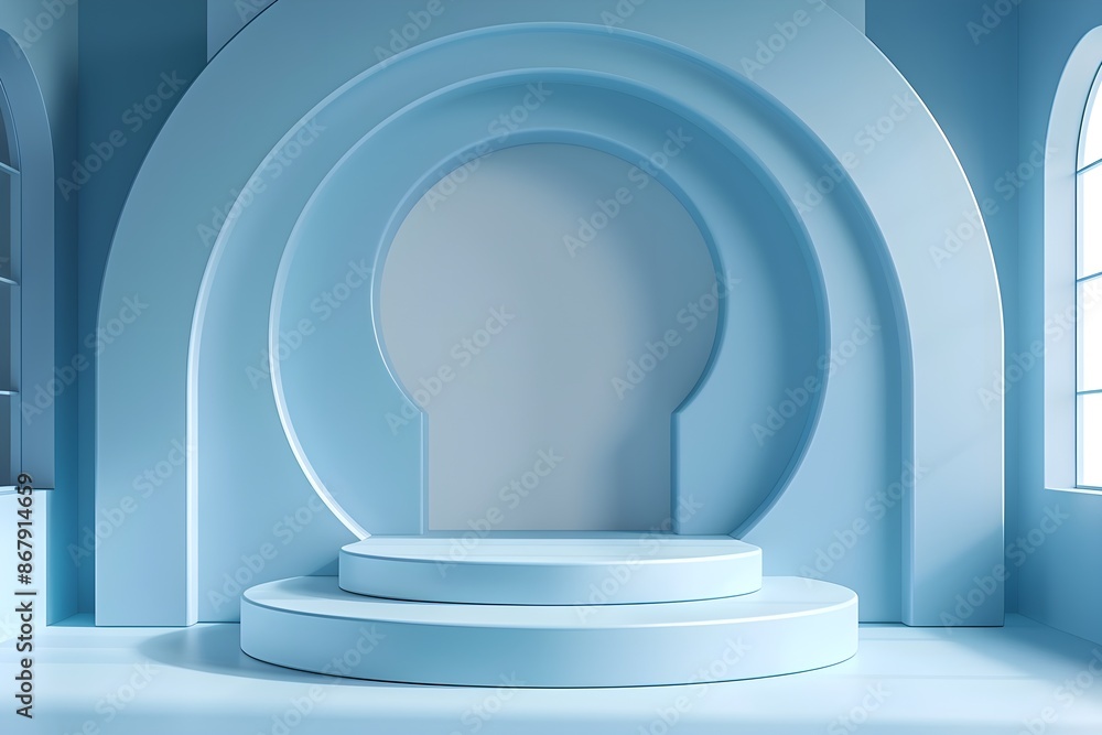 3d Stage background product scene with geometric platform. Stage ...