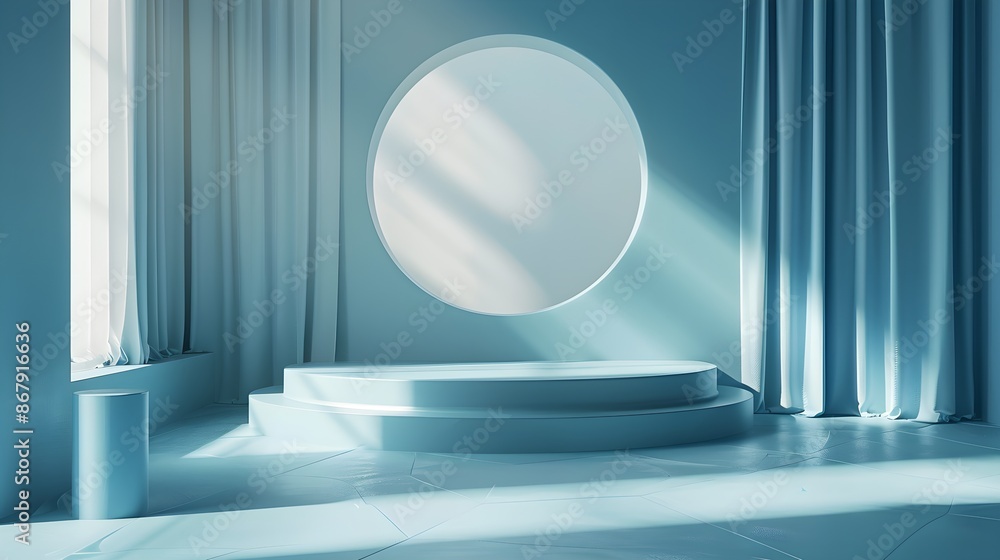 3d Stage background product scene with geometric platform. Stage ...