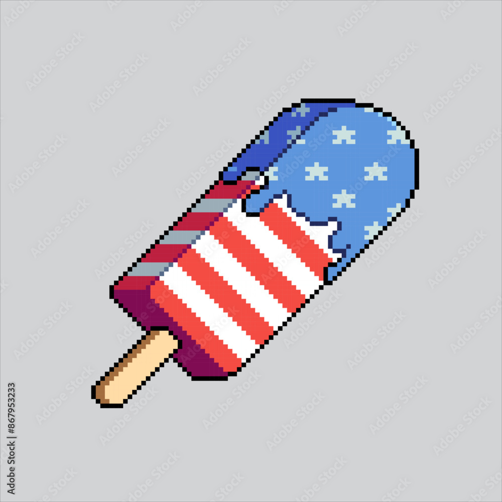 Pixel art illustration US Fireworks. Pixelated United States Fireworks ...