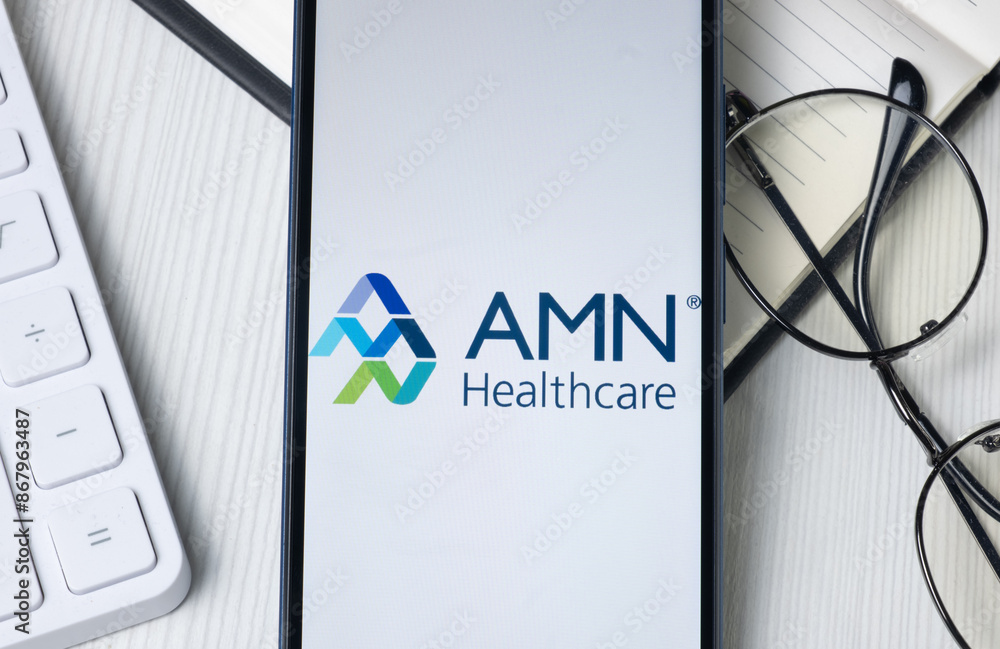 New York, USA - 21 June 2024: AMN Healthcare Services Logo on Phone ...