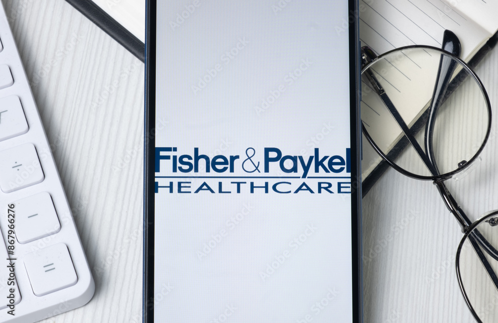 New York, USA - 21 June 2024: Fisher Paykel Healthcare Logo on Phone ...