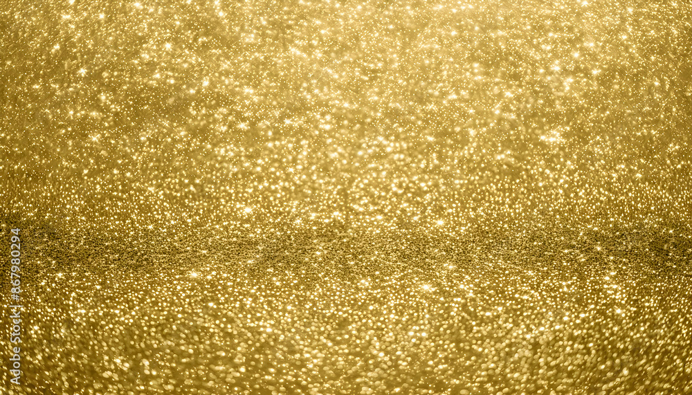 Close-up of shiny gold glitter background Sparkly gold texture for a ...