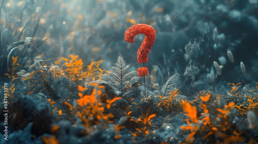 Enigmatic Red Question Mark Series: Nature's Curiosity and Wonder in ...