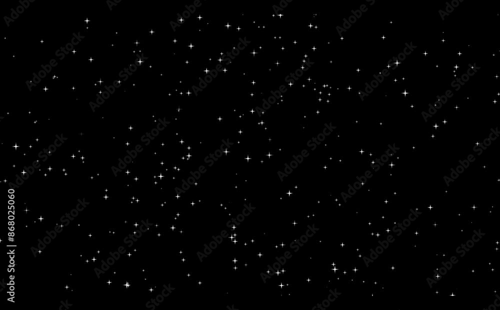 Moving stars on black background, Sparkling stars effect animated ...