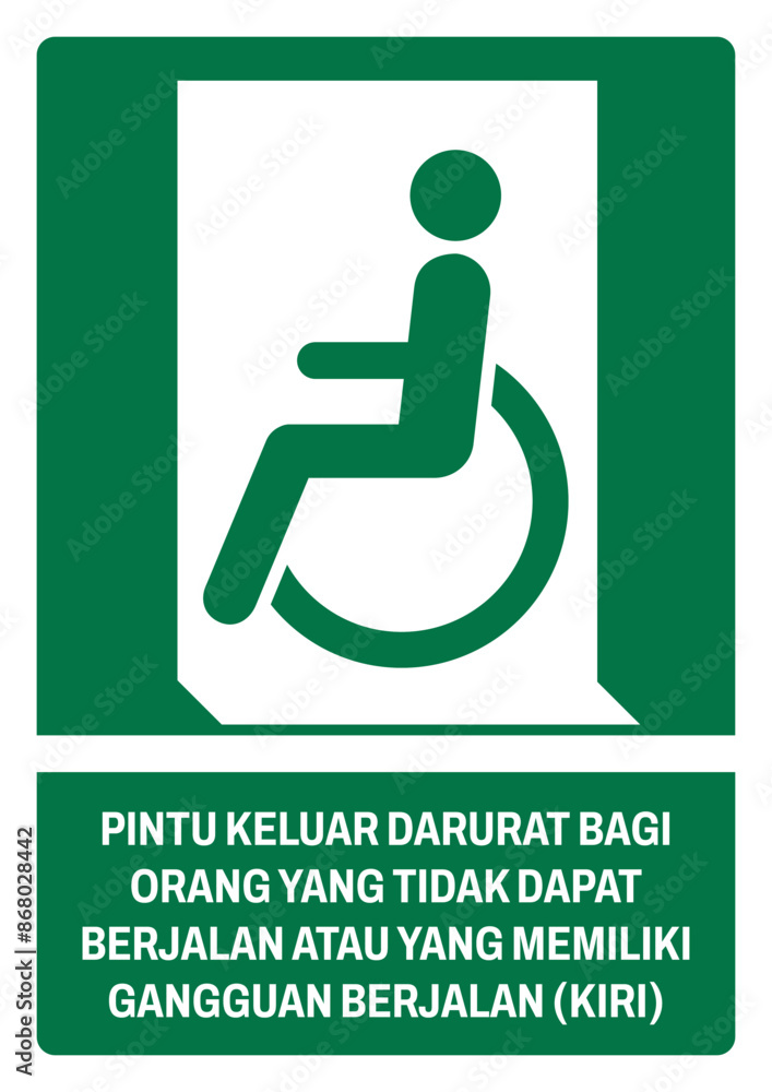 ISO emergency and first aid safety signs in indonesian_pintu keluar ...