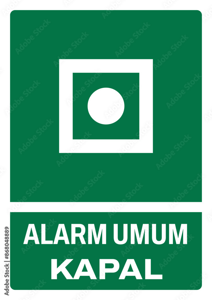 ISO emergency and first aid safety signs in indonesian_alarm umum kapal ...