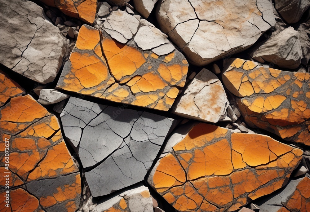 detailed close cracked stone texture rough natural background, surface ...
