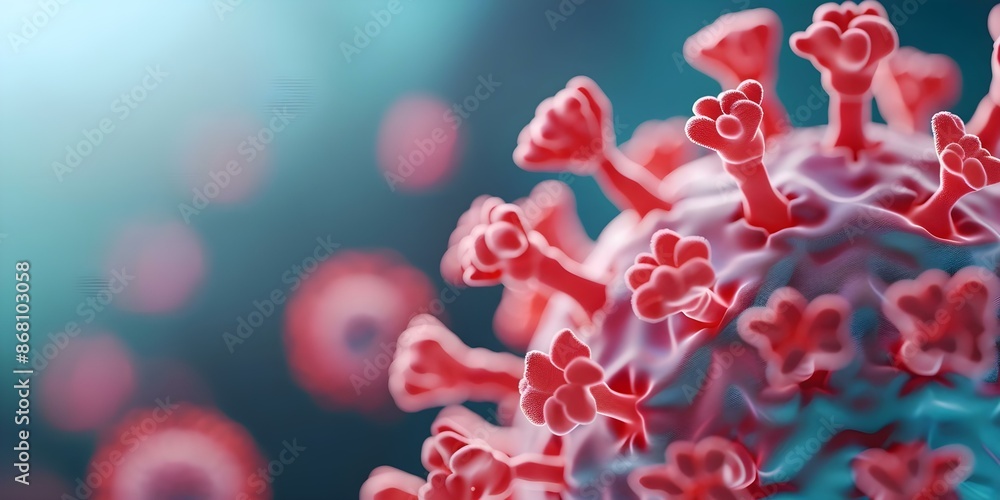 ภาพประกอบสต็อก Visual representation of mutated coronavirus variants contributing to the COVID ...