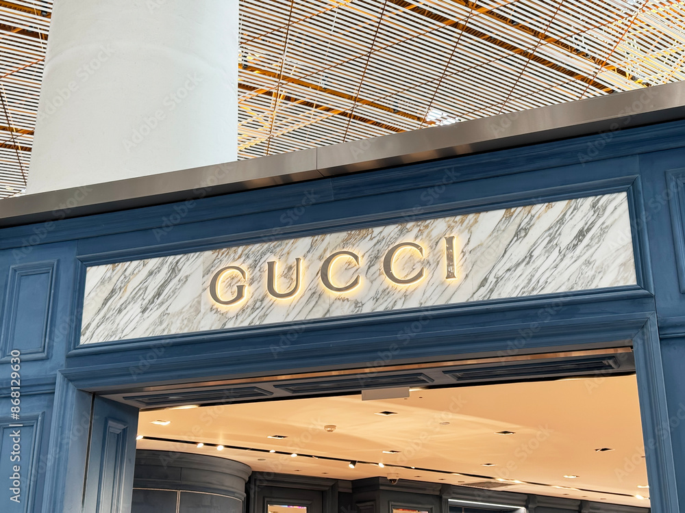 Beijing,China-June 8th 2024:GUCCI store brand logo sign Stock Photo ...