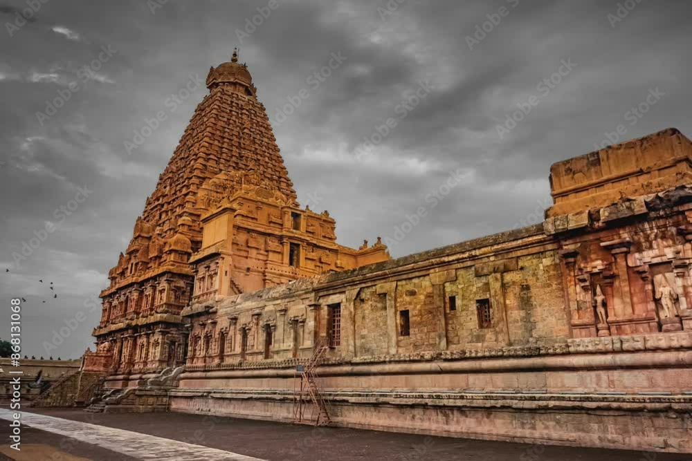 Cinematic Video - Tanjore Big Temple or Brihadeshwara Temple was built ...