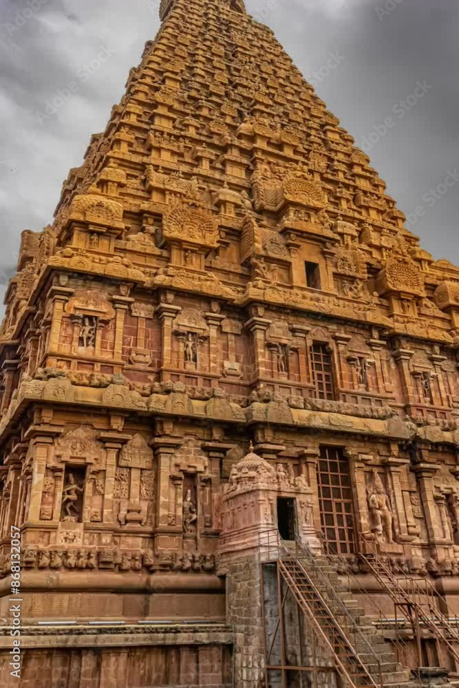 Cinematic Video - Tanjore Big Temple or Brihadeshwara Temple was built ...
