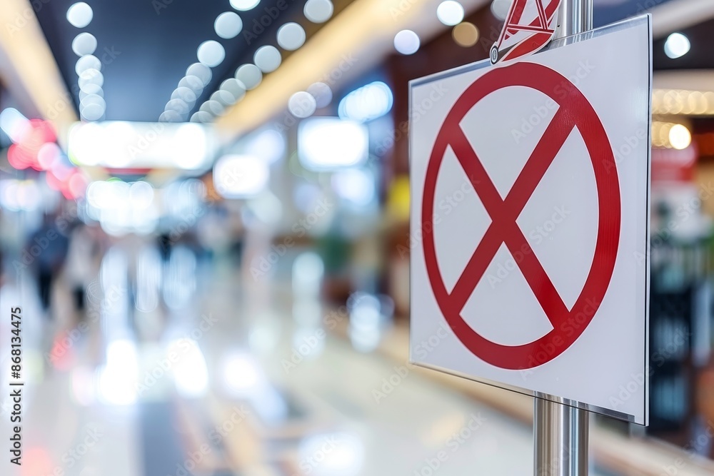 Foto de Assortment of workplace prohibition signs ensuring safety ...