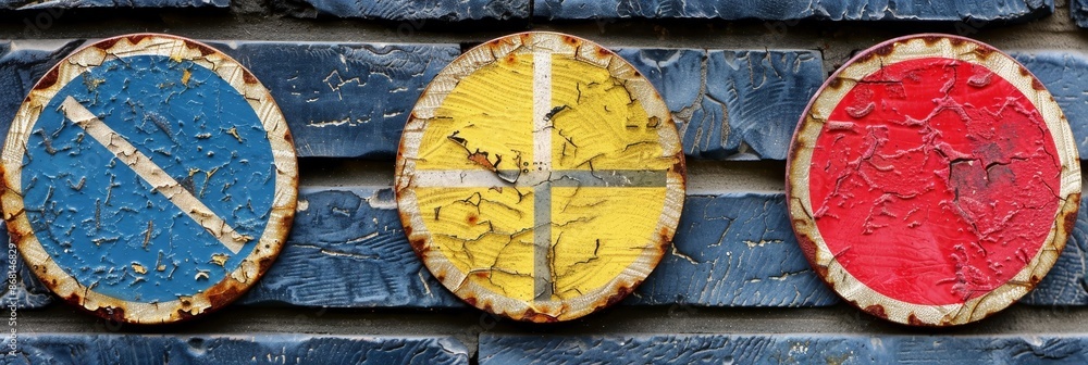 Collection of prohibition signs frequently seen in workplace ...