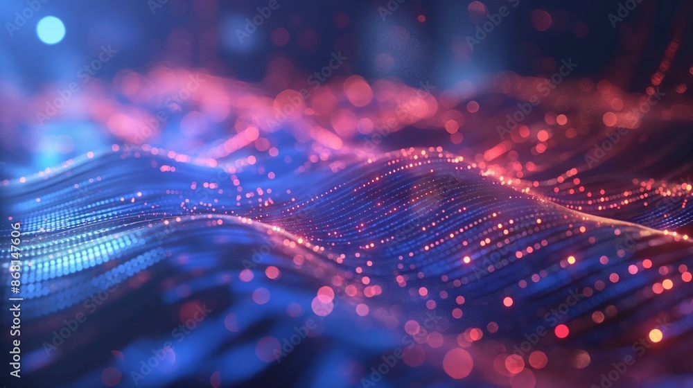 Abstract technology background of a quantum computing system with a ...