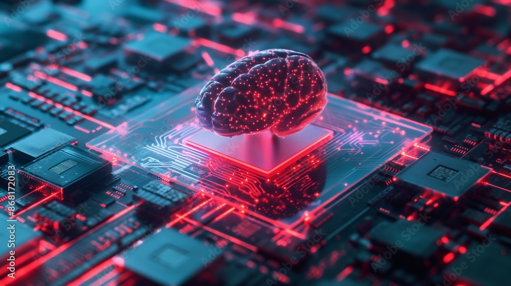 Neural circuit and electronic cyber brain in a quantum computing system, concept of artificial ...