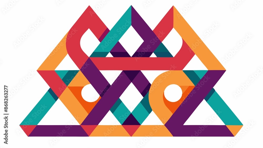 circles, triangles, isolation, striking geometric pattern of ...