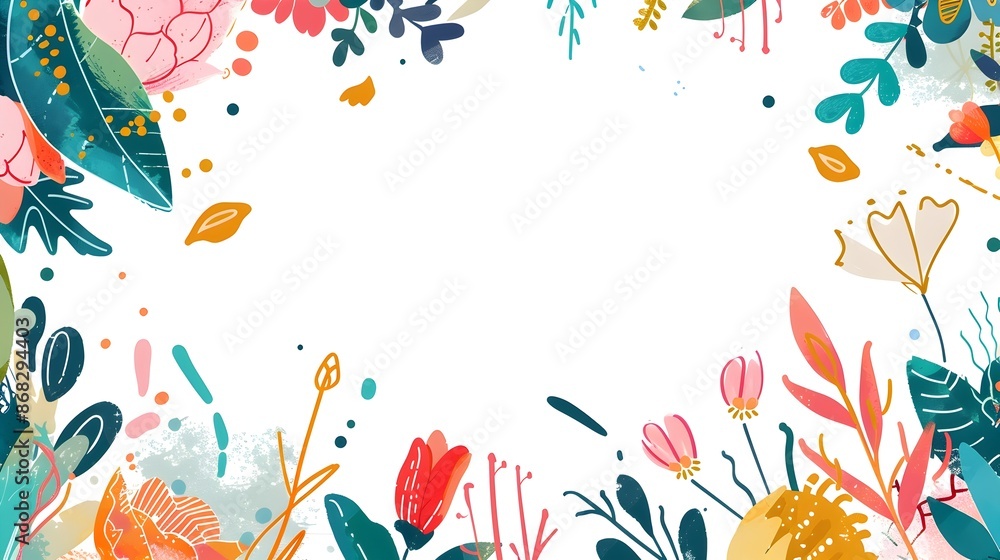 Womens History Month Doodle Page Print Border Design for Female ...