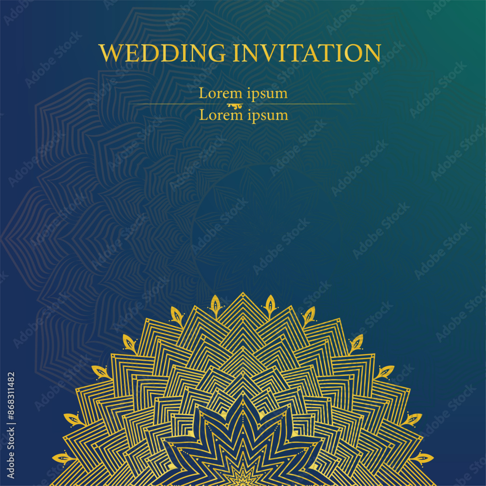 Abstract art background vector. Luxury invitation card background with ...