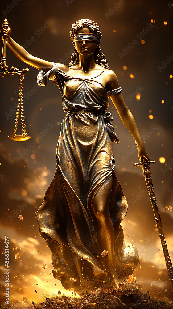 statue of god Themis Lady Justice is used as symbol of justice within ...