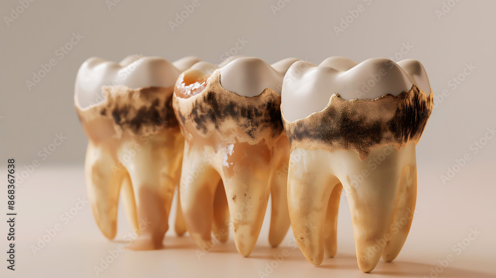 Frontal teeth with tooth decay, Tooth decay, broken teeth, oral health ...