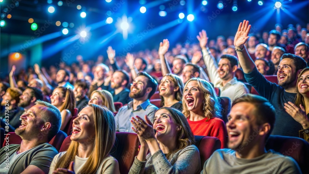 Film Premiere Audience Blur: A blurred background of an audience at a ...