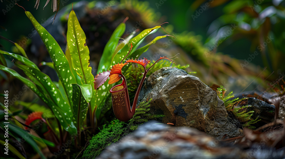 Deep in the Kinabalu mountains, Nepenthes rajah thrives in its natural ...