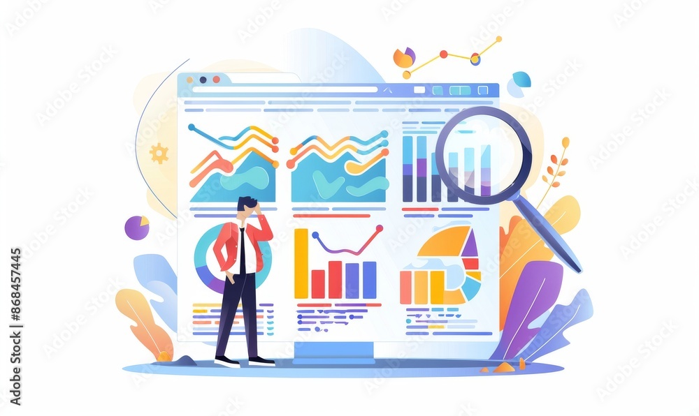 Analysis report research result, chart and diagram dashboard, financial ...