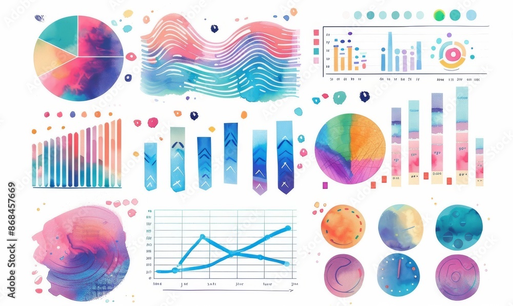 Analysis report research result, chart and diagram dashboard, financial ...