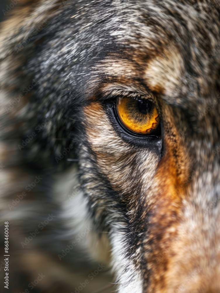 Spirit Animal. Enigmatic Eye of the Wild Iberian Wolf - Symbol of Fear ...