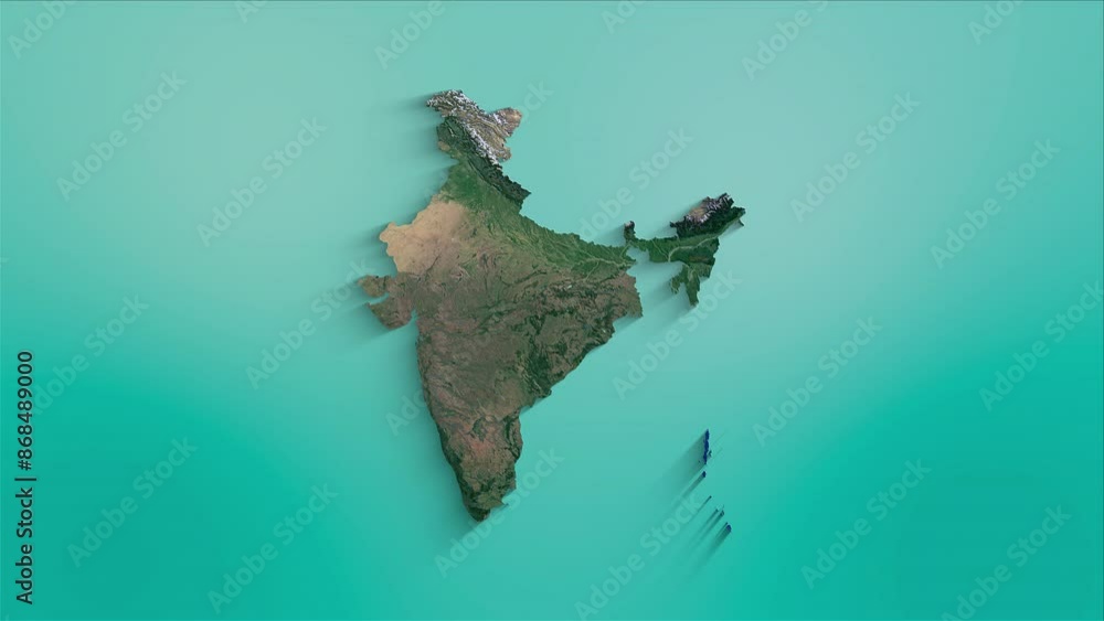 India Map Animation. Abstract geometric futuristic concept Map of India ...