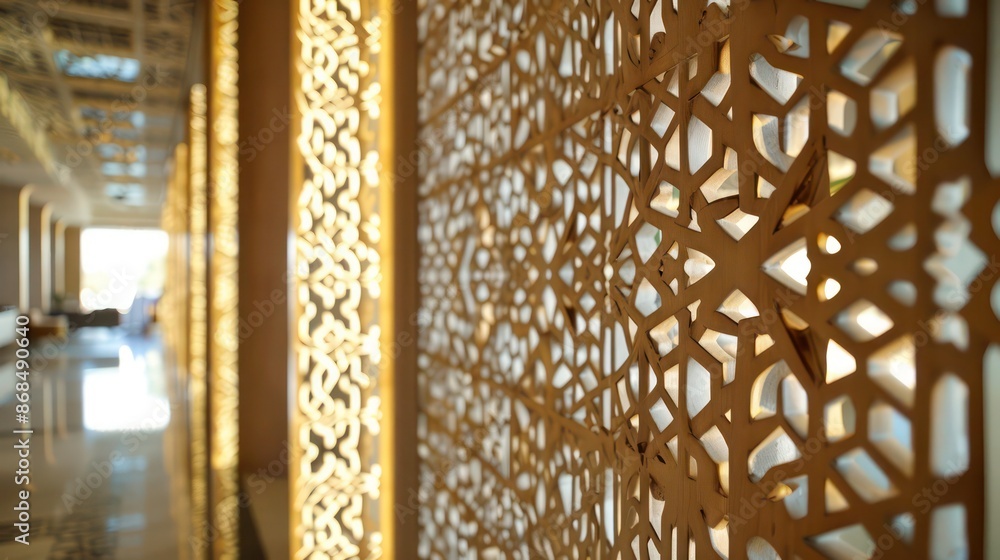 Screen wall with intricate lattice work made from weather-resistant ...