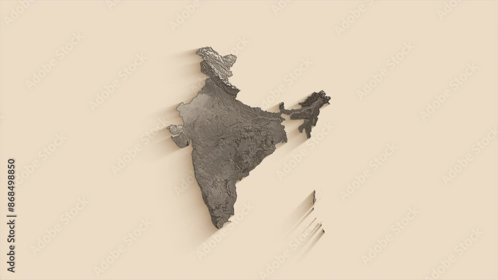 India Map Animation. Abstract geometric futuristic concept Map of India ...
